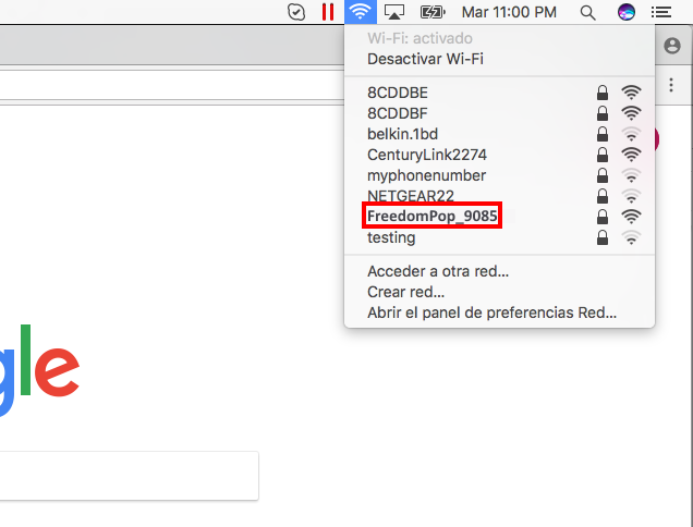 Using FreedomPop hotspots